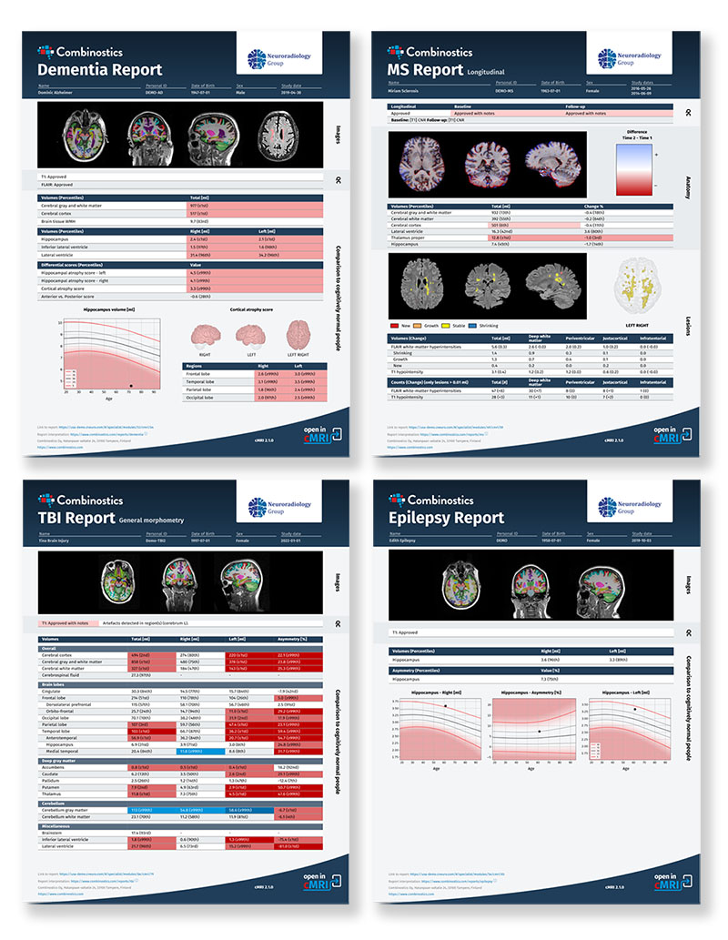 Beyond neurological image quantification — RSNA 2022 - Combinostics